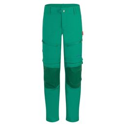 Trollkids Zipp-Off-Trekkinghose "Nordfjord" - Regular fit - in Gr&uuml;n - 53% | Gr&ouml;&szlig;e 164 | Kinderhosen