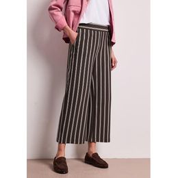 Street One Culotte in Dunkelbraun/ Creme - 48% | Gr&ouml;&szlig;e 34/L26 | Damenhosen