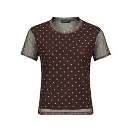 Sublevel Bluse in Dunkelbraun/ Hellblau - 55% | Gr&ouml;&szlig;e M | Damen-blusen