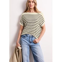 Street One Pullover in Beige/ Dunkelbraun - 50% | Gr&ouml;&szlig;e 44 | Damen-pullover-cardigans