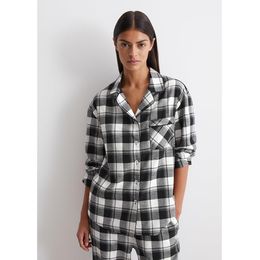 Marc O'Polo Marc O ́Polo Pyjama-Oberteil in Schwarz/ Wei&szlig; - 67% | Gr&ouml;&szlig;e M | Damen-loungewear
