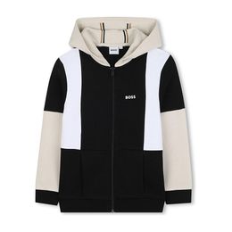 BOSS Sweatjacke in Schwarz - 57% | Gr&ouml;&szlig;e 128 | Kinder-sweatshirts-jacken