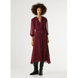 Pepe Jeans Kleid "Mariette" in Bordeaux - 43% | Gr&ouml;&szlig;e S | Damen-kleider