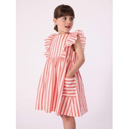 Petit Bateau Kleid in Wei&szlig;/ Rot - 50% | Gr&ouml;&szlig;e 128 | Kinderkleider
