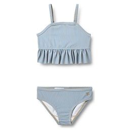 Wheat Bikini "L&aelig;rke" in Beige/ Blau - 51% | Gr&ouml;&szlig;e 122 | Kinder-bademode