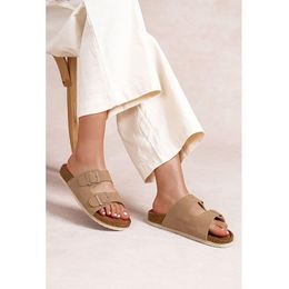 Foreverfolie Pantoletten in Khaki - 58% | Gr&ouml;&szlig;e 38 | Damen-pantoletten