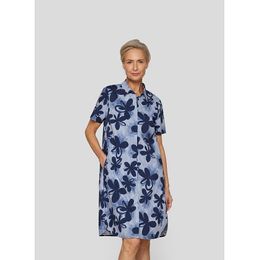 Rabe Kleid in Dunkelblau/ Wei&szlig; - 65% | Gr&ouml;&szlig;e 42 | Damen-kleider