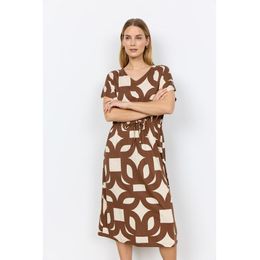 soyaconcept Kleid in Creme/ Hellbraun - 45% | Gr&ouml;&szlig;e XXL | Damen-kleider