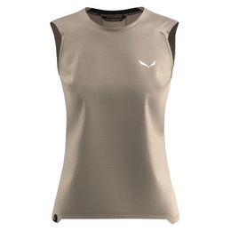 Salewa Trekkingtop "Puez Merino" in Taupe - 52% | Gr&ouml;&szlig;e 42 | Damen-outdoor-tops-shirts