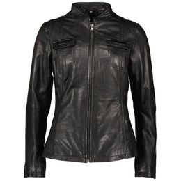 7eleven Lederjacke "Flaviana" in Schwarz - 76% | Gr&ouml;&szlig;e 36 | Damenjacken