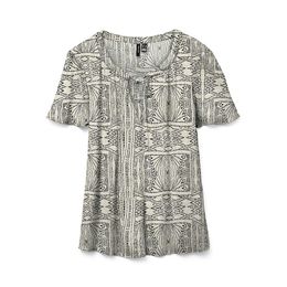 V&eacute;ro Moda Vero Moda Bluse in Creme/ Schwarz - 85% | Gr&ouml;&szlig;e XS | Damen-blusen