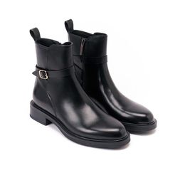 British Passport Leder-Boots in Schwarz - 63% | Gr&ouml;&szlig;e 39 | Damen-stiefel
