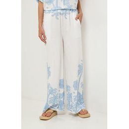 Lin Passion Hose in Creme/ Hellblau - 82% | Gr&ouml;&szlig;e 34/36 | Damenhosen