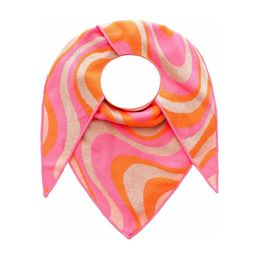 Zwillingsherz Dreieckstuch "Happy Waves" in Rosa/ Orange/ Beige - (L)200 x (B)130 cm - 50% | Damen-schals-tuecher