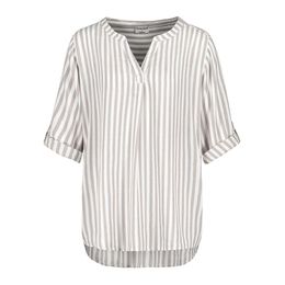 fresh made Bluse in Beige/ Wei&szlig; - 52% | Gr&ouml;&szlig;e L | Damen-blusen