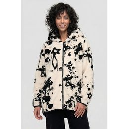 alife and kickin Teddyjacke "Jacqueline" in Creme/ Schwarz - 58% | Gr&ouml;&szlig;e M | Damenjacken