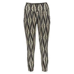 Lascana Pyjama-Hose in Schwarz/ Beige - 65% | Gr&ouml;&szlig;e 34 | Damen-loungewear
