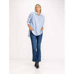Tantra Bluse in Hellblau/ Wei&szlig; - 58% | Gr&ouml;&szlig;e M | Damen-blusen