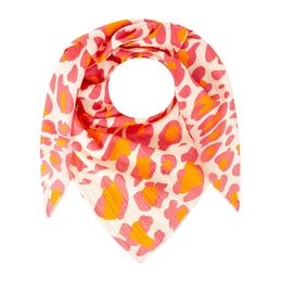 Zwillingsherz Dreieckstuch "Leo Allover" in Orange/ Pink - (L)200 x (B)95 cm - 30% | Damen-schals-tuecher