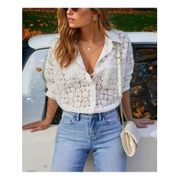 Milan Kiss Hemd in Wei&szlig; - 68% | Gr&ouml;&szlig;e L | Damen-blusen
