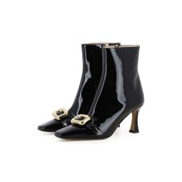 Evita CARMELA Damen Stiefelette - Lackleder Schwarz - 37