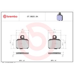 Brembo Bremsbelagsatz, Scheibenbremse 07bb209a
