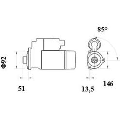 Mahle Starter ms905 f&uuml;r Mercedes MITSUBISHI