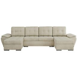 H&ouml;ffner Wohnlandschaft mit Schlaffunktion Umbria beige Ma&szlig;e (cm): B: 336 H: 85 &raquo; H&ouml;ffner