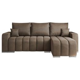 H&ouml;ffner Ecksofa mit Schlaffunktion Kirasso &brvbar; braun &brvbar; Ma&szlig;e (cm): B: 245 H: 86 &raquo; H&ouml;ffner