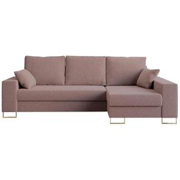 H&ouml;ffner Ecksofa mit Schlaffunktion Dorain rosa/pink Ma&szlig;e (cm): B: 242 H: 85 &raquo; H&ouml;ffner