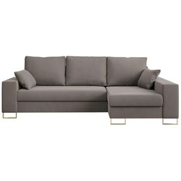H&ouml;ffner Ecksofa mit Schlaffunktion Dorain &brvbar; braun &brvbar; Ma&szlig;e (cm): B: 242 H: 85 &raquo; H&ouml;ffner