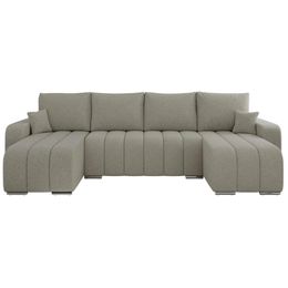 H&ouml;ffner Wohnlandschaft mit Schlaffunktion Kirasso grau Ma&szlig;e (cm): B: 320 H: 86 &raquo; H&ouml;ffner