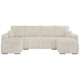 H&ouml;ffner Wohnlandschaft mit Schlaffunktion Kirasso creme Ma&szlig;e (cm): B: 320 H: 86 &raquo; H&ouml;ffner