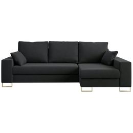 H&ouml;ffner Ecksofa mit Schlaffunktion Dorain &brvbar; grau &brvbar; Ma&szlig;e (cm): B: 242 H: 85 &raquo; H&ouml;ffner