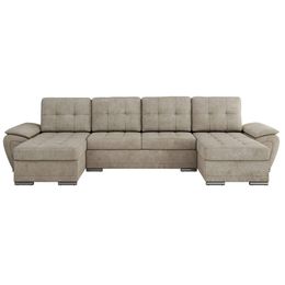 H&ouml;ffner Wohnlandschaft mit Schlaffunktion Umbria beige Ma&szlig;e (cm): B: 336 H: 85 &raquo; H&ouml;ffner