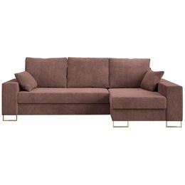 H&ouml;ffner Ecksofa mit Schlaffunktion Dorain &brvbar; kupfer &brvbar; Ma&szlig;e (cm): B: 242 H: 85 &raquo; H&ouml;ffner