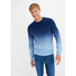 bonprix Feinstrickpullover in Regular Fit, blau, Gr.48/50 (M), trendiger Pullover im angesagtem Farbverlauf, jedes Teil ein Unikat