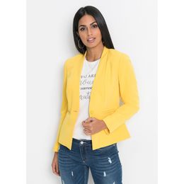 bonprix Blazer, gelb, Gr.46, Modischer Blazer mit Paspeltaschen