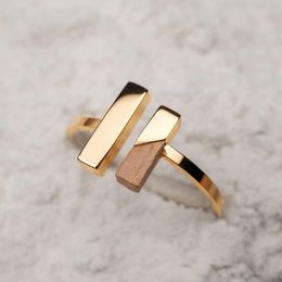 Holzkern Campania Ring Gold und Koa