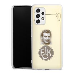 DeinDesign Galaxy A53 5G Handy Silikon H&uuml;lle Case transparent Handyh&uuml;lle Fritz Walter 1. Fc Kaiserslautern Logo Silikon Case