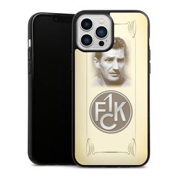 DeinDesign iPhone 13 Pro Max Handy Silikon H&uuml;lle Case schwarz Handyh&uuml;lle 1. Fc Kaiserslautern Fritz Walter Logo