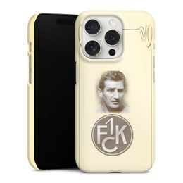 DeinDesign iPhone 15 Pro Handy Premium Case Smartphone Handyh&uuml;lle Schutzh&uuml;lle matt 1. Fc Kaiserslautern Fritz Walter Logo Premium Case