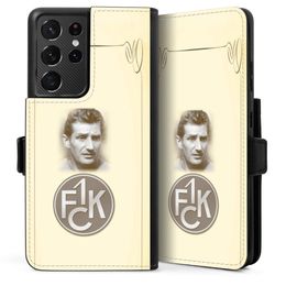DeinDesign Galaxy S21 Ultra 5G Handy Klapph&uuml;lle Handyh&uuml;lle aus Kunst Leder schwarz Flip Case 1. Fc Kaiserslautern Fritz Walter Logo Sideflip mit Lasche