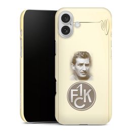 DeinDesign iPhone 16 Plus Handy Premium Case Smartphone Handyh&uuml;lle Schutzh&uuml;lle matt 1. Fc Kaiserslautern Fritz Walter Logo Premium Case
