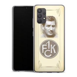 DeinDesign Galaxy A32 4G Handy Silikon H&uuml;lle Case transparent Handyh&uuml;lle 1. Fc Kaiserslautern Fritz Walter Logo Silikon Case