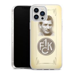 DeinDesign iPhone 13 Pro Max Handy Silikon H&uuml;lle Case transparent Handyh&uuml;lle 1. Fc Kaiserslautern Fritz Walter Logo Silikon Case