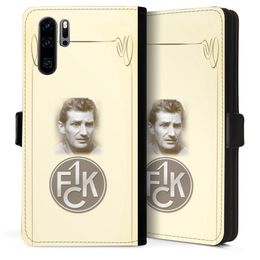 DeinDesign Huawei P30 Pro Handy Klapph&uuml;lle Handyh&uuml;lle aus Kunst Leder schwarz Flip Case 1. Fc Kaiserslautern Fritz Walter Logo Sideflip mit langer Lasche