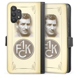 DeinDesign Galaxy A32 4G Handy Klapph&uuml;lle Handyh&uuml;lle aus Kunst Leder schwarz Flip Case 1. Fc Kaiserslautern Fritz Walter Logo Sideflip mit Lasche