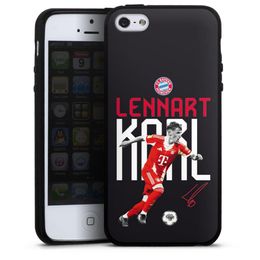 DeinDesign iPhone SE (2016-2019) Handy Silikon H&uuml;lle Case schwarz Handyh&uuml;lle Official Licensed Product Fcb Lennart Karl