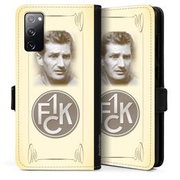 DeinDesign Galaxy S20 Handy Klapph&uuml;lle Handyh&uuml;lle aus Kunst Leder schwarz Flip Case 1. Fc Kaiserslautern Fritz Walter Logo Sideflip mit Lasche